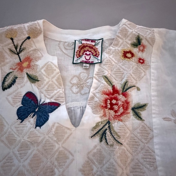 Johnny Was | Tops | Johnny Was Embroidered Top | Poshmark